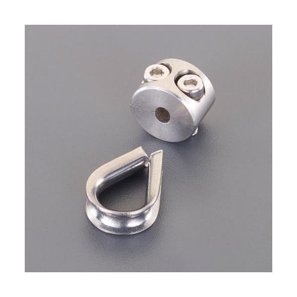 ●適合ワイヤー径…2mm ●直径(mm)…15 ●全長(mm)…10 ●最高引張力…1.1kN ●材質…ステンレス(SUS316) ●シンブル付   【重量】 142.00 【入数】 1個 EA638RA14