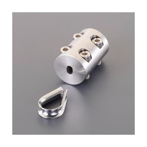 ●適合ワイヤー径…8mm ●全長(mm)…42 ●直径(mm)…28 ●最高引張力…13kN ●材質…ステンレス(SUS316) ●シンブル付   【サイズ】 8mm 【重量】 800.00 【入数】 1個 EA638RC12