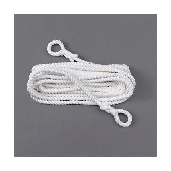 ●サイズ…φ14mm×10m ●引張強度…約16.7kN ●材質…クラレビニロン、ポリエステル混紡 ●構造…三つ打ち ●重量(g)…1220 ●カラー…白 ●両端アイ加工   【重量】 290.00 【入数】 1個 EA628XE11