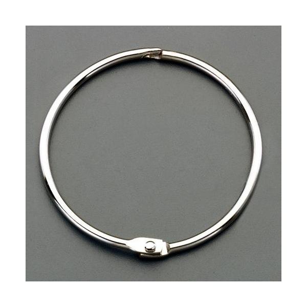 ●サイズ(外径)…63mm/n  ●入数…10個/n  ●材質…鋼線ニッケルメッキ仕上/n  ●サイズ(内径)…57mm/n  ●線径…3mm/n  ●伝票や、単語カードの綴じ具として便利です。  /n  ●ワンタッチロックで書類をガッチリ...