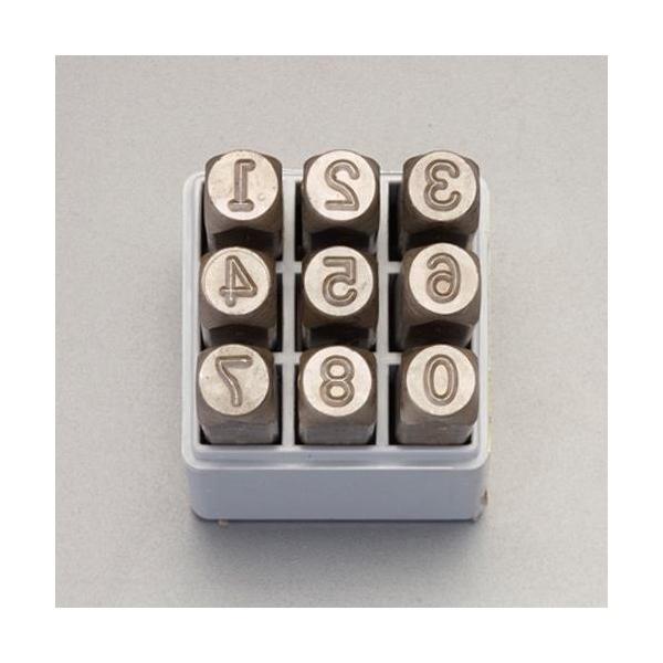 ●セット内容:9本組 ●数字(0/8)※6・9は共用です。 ●材質:スチール(焼入れ) ●文字サイズ:2.4mm ●四角軸:8.0mm ●全長:64mm ●付属品:プラスチックケース ●コード品番:EA591HR-2   【入数】 1個 E...