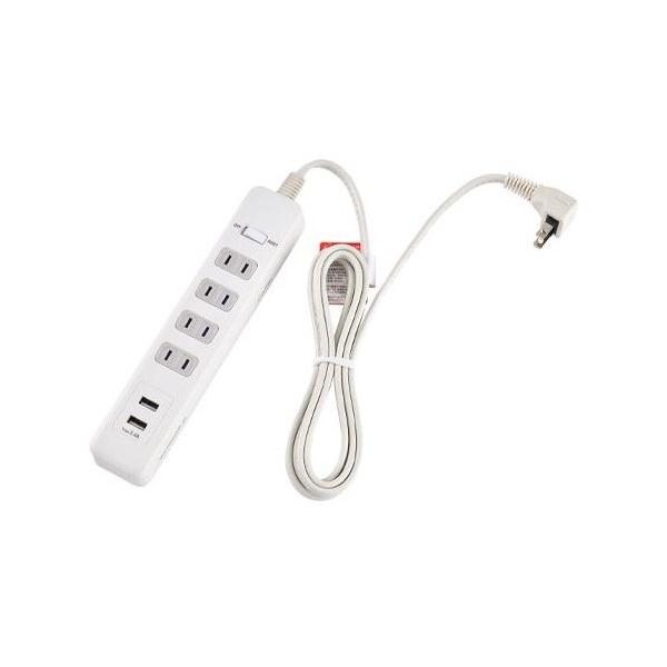 ●サイズ…41×212×25mm/n  ●使用温度範囲…-10℃〜40℃/n  ●コード長…2m/n  ●プラグ…2P（L型）/n  ●AC差込口/n  ●定格…14A・100V(1400W)/n  ●コンセント…2P×4口/n  ●USB...