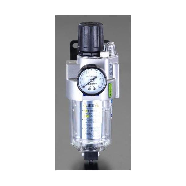 ●周囲温度:5〜60℃ ●貯油量:50mL ●ろ過度:5μm ●重量:550g ●使用圧力:0.05〜1.0MPa ●設定圧力:0.05〜0.85MPa ●面間:75mm ●取付ねじ:Rc(PT)1/4"   【サイズ】 1/4 RC 【入...