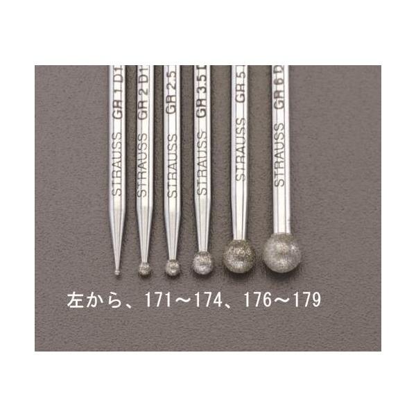 ●軸径…3mm ●全長…45mm ●砥粒…ボラゾン(CBN) ●粒度…＃140 ●刃径…5.0mm ●形状…ボール ●切れ味がよく、砥粒が長持ちします。   【入数】 1 EA819DJ178