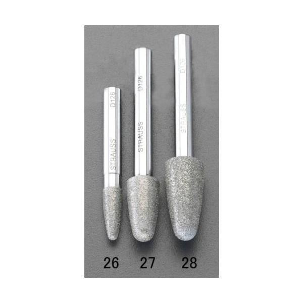 ●軸径…6.0mm ●砥粒…ダイヤモンドパウダー ●粒度…＃140 ●刃径…12mm ●刃長…25mm ●全長…70mm ●電着タイプ   【入数】 1 EA819DL28