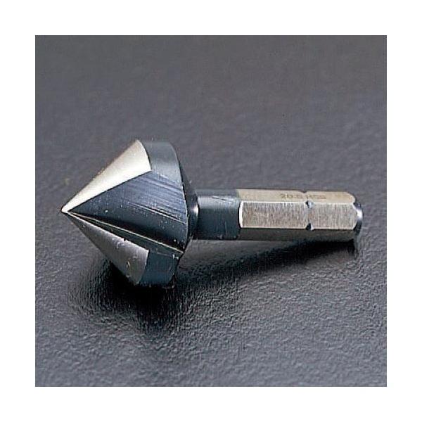 ●金属のカウンターシンク用 ●材質…HSS(ハイス) ●面取角度…90° ●溝数…3本 ●六角シャンク…1/4”(6.35mm) ●最大径…20.5mm ●全長…43mm ●有効長…18mm ●ドライバードリル、電動ドリル又はEA827H-...