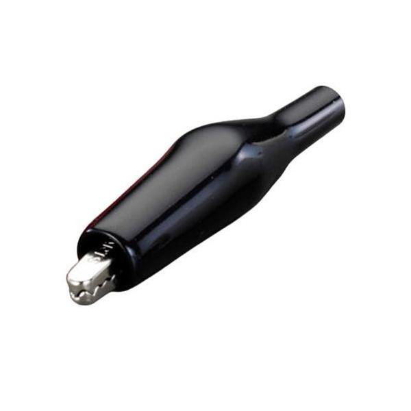 ●メーカー…サトーパーツ ●型番…C-4-S-B ●耐電圧…AC500V(1分間) ●全長…34mm ●取付穴…φ2.5mm ●開口寸法…最大6mm ●色…黒 ●入数は25個入りです。 ワニグチクリップ・みの虫グリップ ワニ口クリップ ミノ...