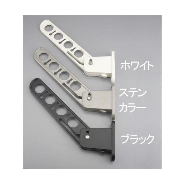 ●材質…アルミダイカスト ●耐荷重…100kg(アーム水平時) ●ベースサイズ…45×160mm ●全長…550mm ●カラー…ステンカラー ●入数は1本入りです。 ●使用角度が選べます。 (水平・斜め上45°) ●収納（90度）はバーが上...