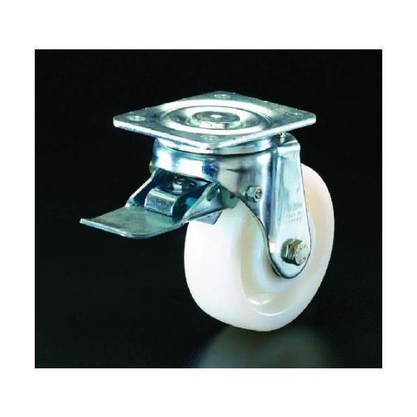 ●仕様…自在車輪（後ストッパー付） ●車輪径×幅(mm)…100×37 ●全高(mm)…125 ●耐荷重(kg)…150 (4 km/h) ●タイヤ硬度…70 ショアD ●耐熱温度…-25〜80℃ (35℃以上では負荷容量が減少します。 )...