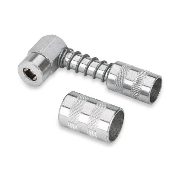 ●適用グリースガン:EA991CN-2、-3、-4、-6、-10(かみ込み式カプラータイプ) ●仕様:90°カプラー ●手動式グリースガン専用 ●サイズ:78×30mm ●届きにくい所や密封型ベアリングなどに ●大小のコネクター付   【入...