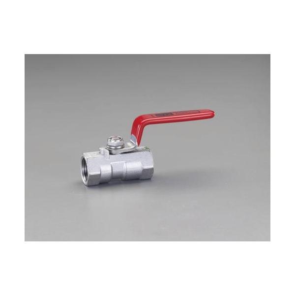 ●材質:ボディ:ステンレス(SCS13A)、ステム:SUS304、ボール:SUS304、ボールシート:グラスファイバー入PTFE、パッキン:グラスファイバー入PTFE、ハンドル:SUS430 ●最高圧力(水・油・ガス(※)):常温:4.12...