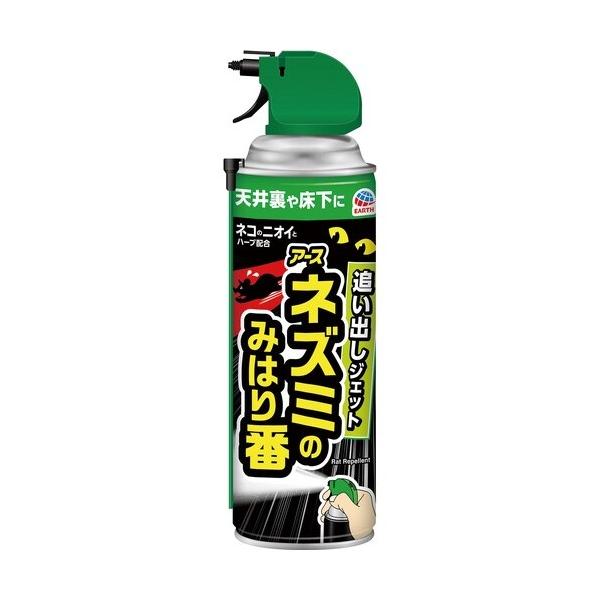 ●天井裏や床下に！ネズミを追い出し寄せつけない！ ●ネコのニオイ、天然ハーブなどネズミが嫌がる成分を配合。 ●狭い所にも簡単に噴射できるジェットタイプの忌避剤です。 ●内容量:420mL ●有効成分:天然ハッカ油、香料（月桃、ネコのニオイ）...