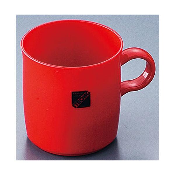 ポリカーボネイト製の手付きコップ 耐熱温度:140度 容量:300ml   【カラー】 赤 【入数】 1個 S2R