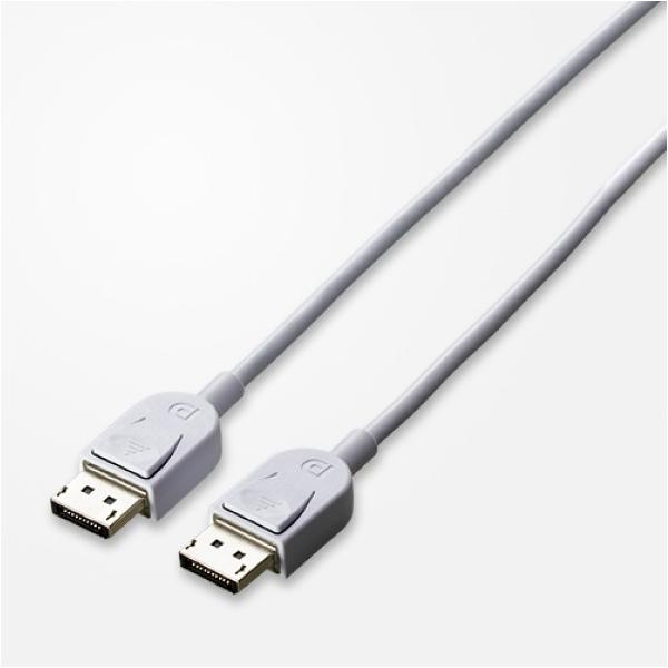 デイジーチェーンと高相性のショートケーブルです。  DisplayPortケーブル(1m.白色)   【サイズ】 長さ1m 【カラー】 ホワイト 【入数】 1点 PP100WT