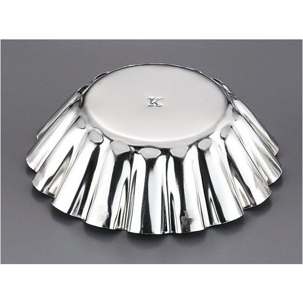 ●F.K印 ブリキケーキ型シリーズ ●内径×深さ(mm):φ78×24 ●底内径(mm):φ42   【サイズ】 〈中〉 【重量】 18 【入数】 1点 WKC20