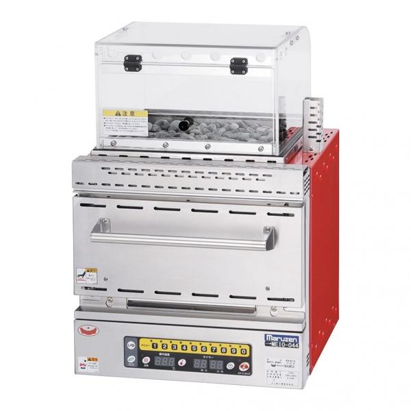 ●トレイに敷き詰めた小石の遠赤外線効果で芋を美味しく調理します  ●電源:単相100v50/60hz  ●消費電力(kw):1.2  ●焼成本数:Mサイズ約10本Lサイズ約5本  ●保温収納量:Mサイズ約18本Lサイズ約9本  ●発熱体:上...