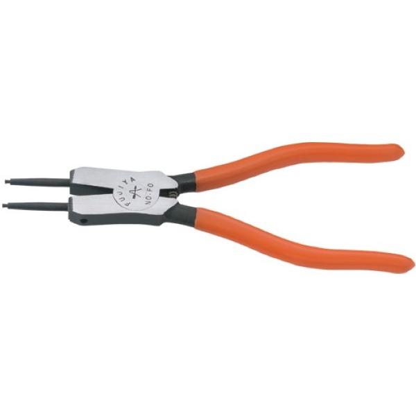 C型のスナップリングの着脱専用工具です。 爪部の先端は、逆テーパー状に加工してあるので、スナップリングを確実にキャッチし、すべり落ちることはありません。 交換用バネはFCS185はFNS-19(5本入り)、FOS-185はFNS-18(5本...