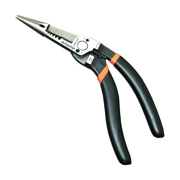 ラジオペンチの機能にストリッパー機能を追加しました。 0.5〜3.5mmサイズの線材のストリップが可能です。 先端部分は特に細かくかつ長い形状に加工しておりますので、狭い場所での配線作業に便利です。 グリップは狭い場所でも使いやすいよう、人...