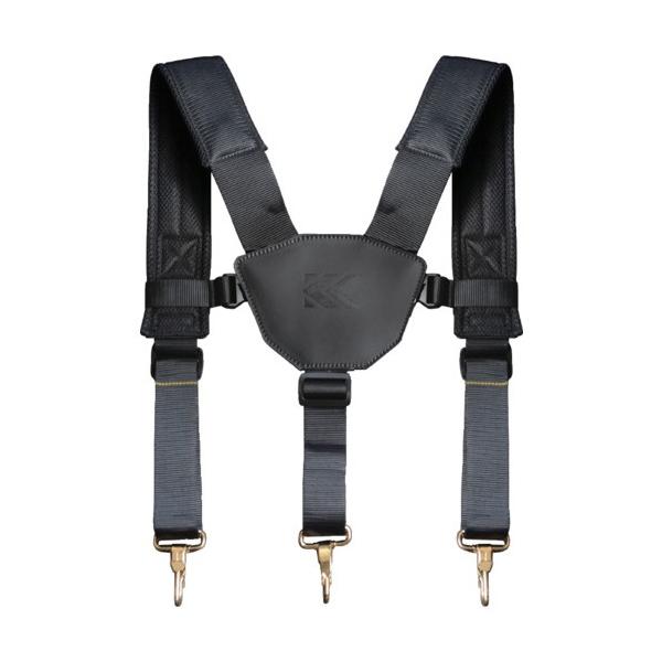 【特長】 肩部分はクッション付きで、作業時の肩への負担を軽減。  また、肩部分と背当て部分は通気性のよいメッシュ素材。  ショルダーベルトが捩じれないようにサポートベルトと接合する金具はあえて回転しないタイプを採用。  質感と実用性を追求し...