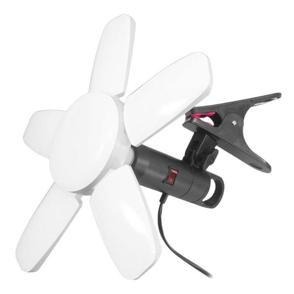 折りたたみ・開閉式の5枚のLEDパネルにより、前方集中照射と最大300°の全方向照射を切り替え可能です。  360度回転する連結コンセント付きの樹脂製本体は、クリップやフックなど多様な取り付けに対応します。   【入数】 1個 PWJ60AL