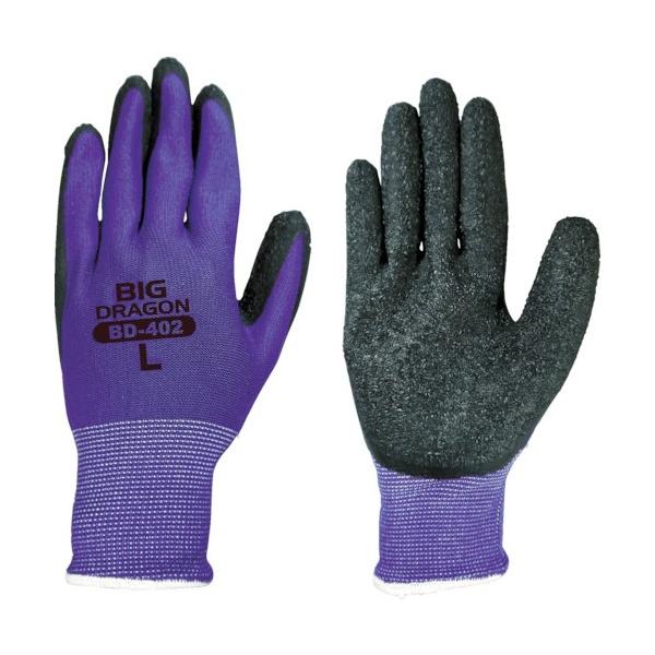 ■特徴 柔らかく、握りやすい強力グリップです。 ソフトな使い心地で疲れにくいです。 洗濯可能です。  ■仕様 13ゲージ編  ■材質 繊維部:ポリエステル すべり止め部:天然ゴム ●色：パープル ●サイズ：L ●全長(cm)：24.0 ●手...