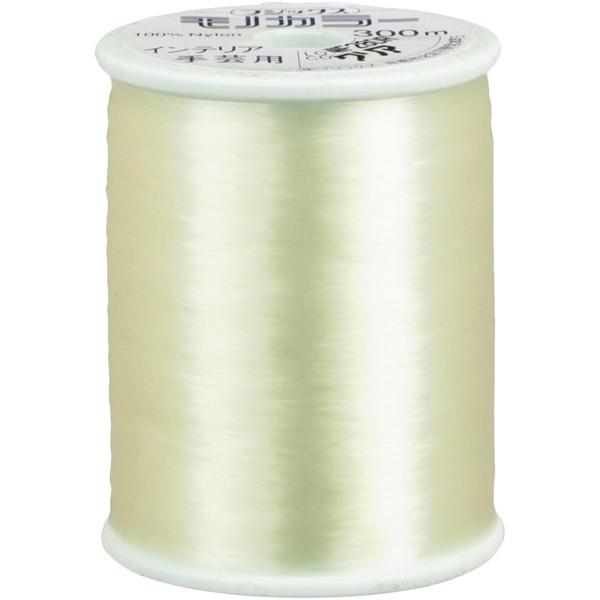 サイズ: ♯60 300m/巻 素材: ナイロン100% 用途: 手芸・ミシンキルト・インテリア 使用ミシン針: 9〜11号 ガラスのように透き通る糸です。  布地に合わせて色を選ぶ必要がなく、多色使いの柄生地などに適します。  糸質はやや...