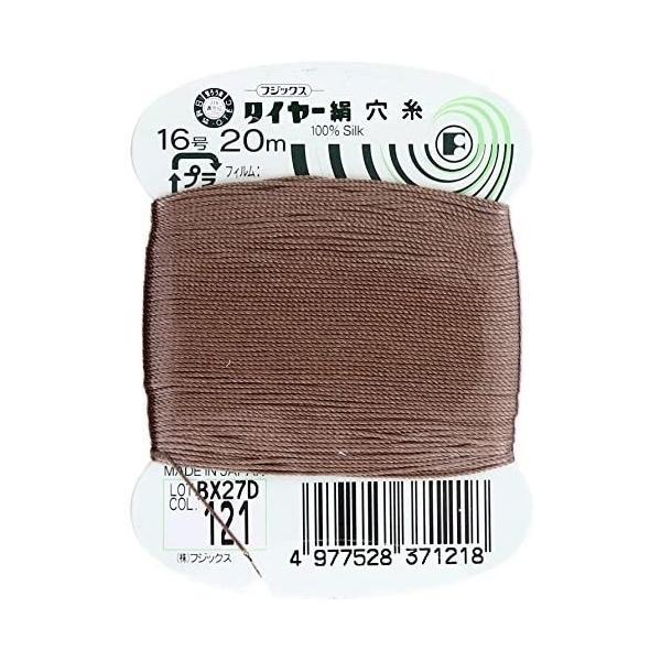 サイズ: ♯16 20m/巻 素材: シルク100% 用途: 穴かがり・ボタンつけ 絹穴糸 フジックス タイヤー絹穴糸 シルク100％の穴糸です。 普通地用和裁パッチワーク キルト 洋裁 和裁 kilt sewing 糸 縫い糸 ミシン ミ...