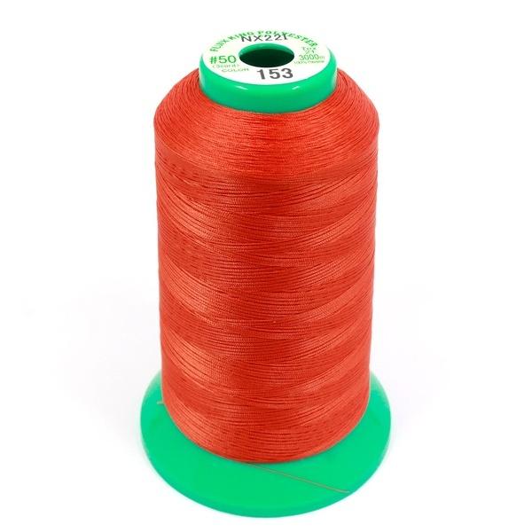サイズ: #50/3000m巻 素材: ポリエステル100% タイプ: 普通地用 使用するミシン針: 11〜14号 強力で適当な伸度があります。  堅ろうな染色。  縫い糸として、必要な物性をかね備えた理想の品種です。  耐熱性も高く可縫性...