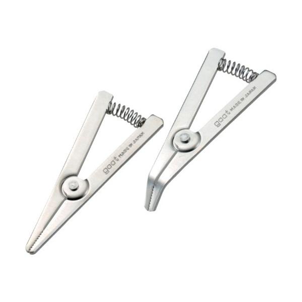 ■特徴 はんだこての熱から部品を守ります。 狭いところにはL型が便利です。 H-2SLは1Sと1Lがセットになっています。   【入数】 1点 H2SL