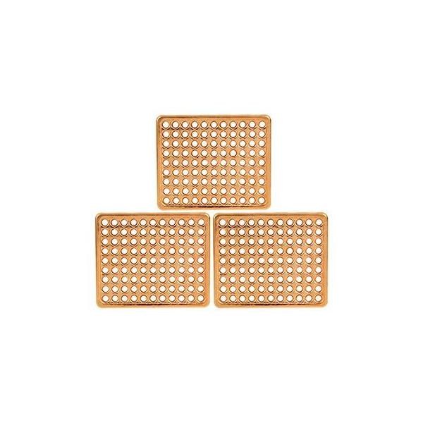 鉢植えの必需品です。 鉢植用銅鉢底。 鉢底からの土の流出防止、ナメクジの侵入防止に最適です。 銅イオンで防虫効果アップ、ナメクジ・ミミズ等虫をシャットアウトできます。 ●角型。 ●サイズ:約60×50mm。 ●入数:3枚。 ●銅。 保管の際...