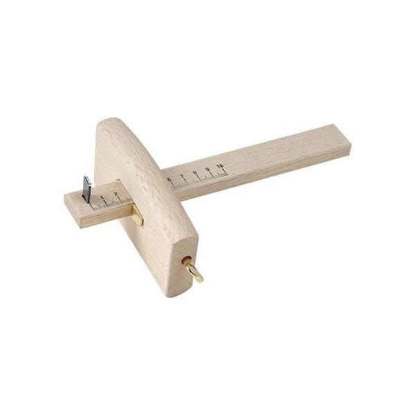 板などに平行線を引くのに便利です。 墨付け作業。 細く精密な線が引けます。 ●木製台。   【入数】 1