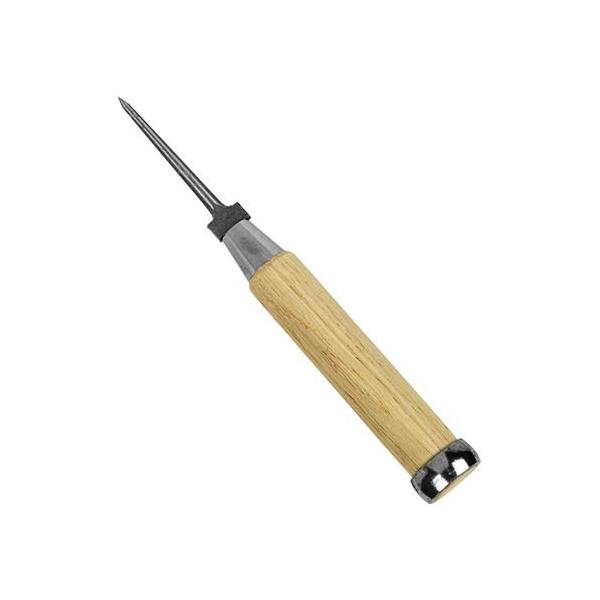 線引きに最適です。 ケガキ作業等。 ケガキ作業・紙・ビニールへの穴あけに使えます。 玄能で叩ける木柄です。 ●1本入り。 ●全長:約175mm。 ●針部長さ:約58mm。 ●針の太さ:(先端)約1.3mm・(根元)約5.7mm。 ●柄長:約...