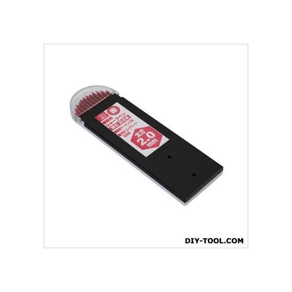 耐熱硬芯、水にも強い、太くて折れにくい2.0mm芯です。 SK11建築用シャープペン替え芯。 保管、持ち運びに便利なケース入りです。 大容量24本入りです。 ●色:赤。 ●太さ:2.0mm。 ●24本入。 ●本体:顔料。 ●ケース:ABS。...