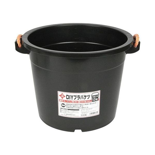 建築材料の撹拌や、道具洗い等幅広い用途に使用できます。 プラスチックバケツ。 耐久性に優れています。 内側目盛付で作業時に便利です。 ●容量:13L。 ●目盛付。 ●色:ブラック。 ●特殊PE(再生材料)。   【入数】 1 13ガタ