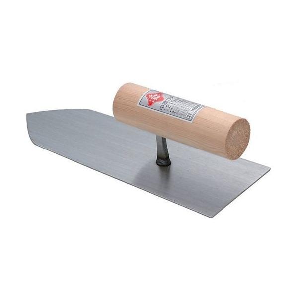 中塗りから荒仕上げまで、使用範囲が広いです。 壁塗り等の中塗用。 中塗りから荒仕上げまで、幅広くお使いいただけます。 壁材をすくい、壁面に押し伸ばしながら、平らに塗り上げる場合に最適です。 ●サイズ:210mm。 ●日本製。 ●コテ板:鉄(...