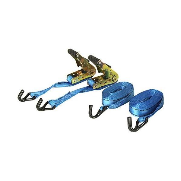 ラチェットバックル式でしっかりと確実な荷締作業ができます。 荷物運搬時、荷崩れ防止・転倒防止の結束・固定。 ハンドル操作時に手の当たりが優しいラバー素材付きハンドルを採用しています。 ●ベルト幅:32mm。 ●全長:4.5m(固定側0.5m...