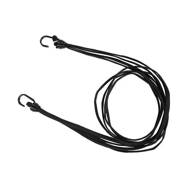 伸縮性のある両端フック付の平ゴムです。 荷物の仮固定や結束。 耐候性があり、四つ又になっているため四面から固定することができます。 両端はスチール製のJフック付きです。 ●長さ:約120cm。 ●幅:約9mm×4本。 ●フック:スチール。 ...