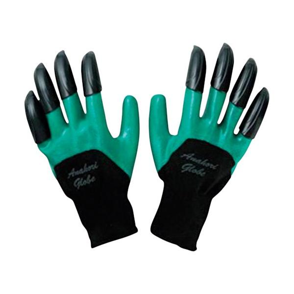 もぐらのような爪が付いた、シャベルを使わず穴掘りができるグローブです。  苗の植え替えや、土を耕したり、種穴作りにとても簡単便利！ 芋掘りなどの野菜掘りや、トゲの付いたバラ剪定にも使えます   【入数】 1双 6300029705