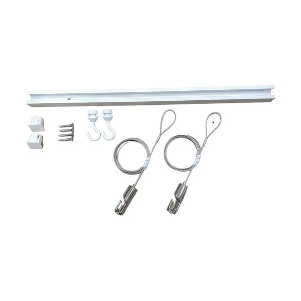 商品画像はイメージ画像です。実際とは異なる場合がございます。 ●コンパクトで目立ちません。 必要なパーツがすべてセットになった商品です。 ●カラー:シルバー色 ●入り数:レール本体 1、取り付けネジ 4、ランナー 2個、ストッパー 1SET...