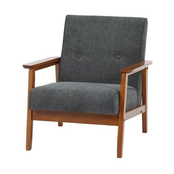 ■特徴 シンプルデザインを追求した1人掛けソファです。 フレームが細く圧迫感を感じさせません。スッキリとしたデザインでシックなお部屋を演出します。 ■材質 構造部材:天然木（ラバーウッド）  表面加工:ラッカー塗装  張り材:ポリエステル1...