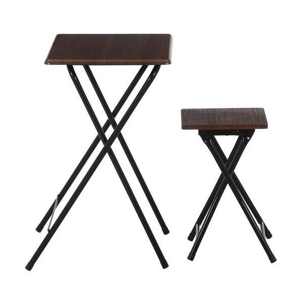 ■特徴 パタッと折りたためてコンパクトな「テーブル&amp;チェアセット」 ■材質 □テーフ゛ル:■甲板の表面材:合成樹脂化粧繊維板(PVC) ■構造部材:金属(鋼) ■表面加工:エホ゜キシ樹脂塗装 □チェア:■構造部材(座面):合成樹脂化...