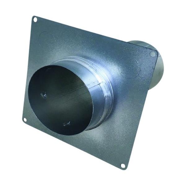 ■特徴 板厚0.5mmの角板付きの鋼製スリーブです。  ■用途 外壁貫通スリーブに。  ■仕様 亜鉛めっき鋼板製スパイラルダクト0.6t   【入数】 1点 FSL150