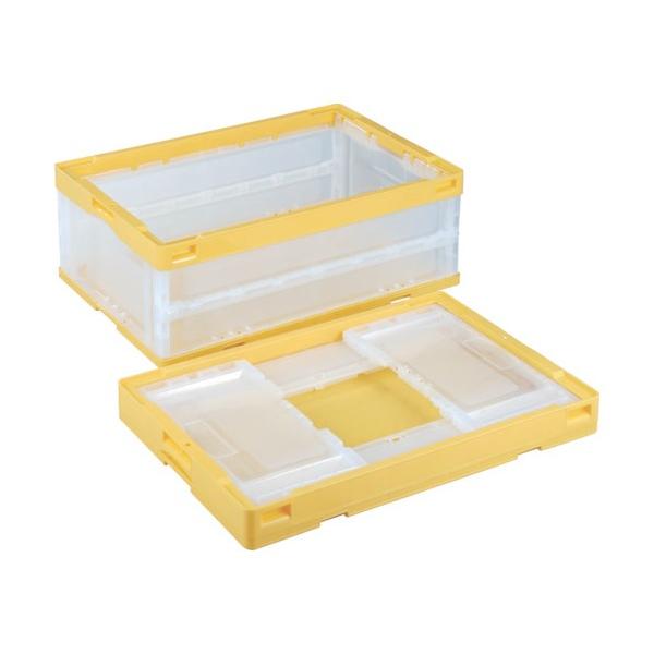 ■特徴 折りたたみコンテナです。 側面は透明です。 容量：５５リットルです。  ■用途 不要な時は折りたたみ、省スペースで保管に。  ■仕様 内容物は15kgまで  ■材質 ポリプロピレン（PP）  ■注意点 組立てる際は、短側面が底面に噛...