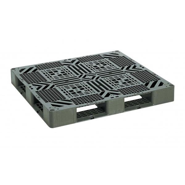 ●衛生面、耐久性、滑り防止など兼ね備えた汎用パレットです。 ●商品の運搬や保管に最適です。 ●最大動荷重(kg):1000 ●最大静荷重(kg):4000 ●色:グレー ●間口(mm):1200 ●奥行(mm):1100 ●高さ(mm):1...