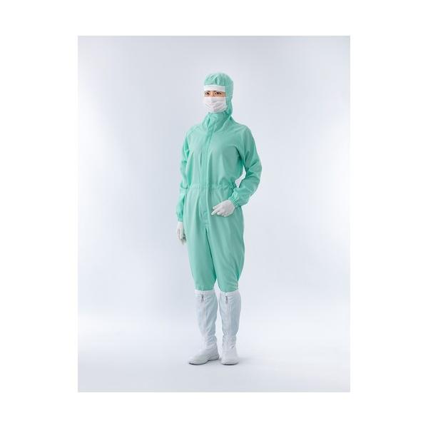 ■特徴 快適性と防塵性を兼ね備えたフード一体型クリーンスーツ ■仕様 男女兼用    【サイズ】 LL 【カラー】 グリーン 【重量】 550G 【原産国】 VN CR18603LL