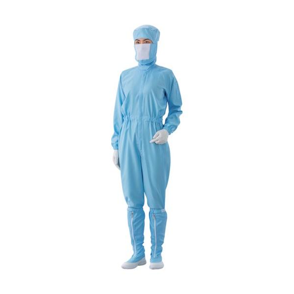 ■特徴 トータルバランスに優れたロングセラークリーンスーツです。 ■仕様 フード一体型 男女兼用    【サイズ】 4L 【カラー】 ブルー 【重量】 410G 【原産国】 VN CB131024L