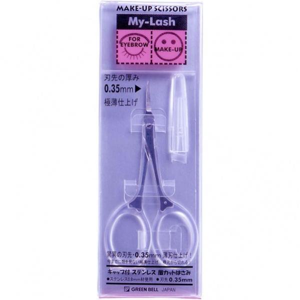 薄刃仕上げ0.35mm厚の刃先! 手前にカーブした細く薄い刃。 毛の根元近くからカットできる眉用のはさみです。 保管に便利なキャップも付き。   【サイズ】 82mm 【入数】 1点 MI217
