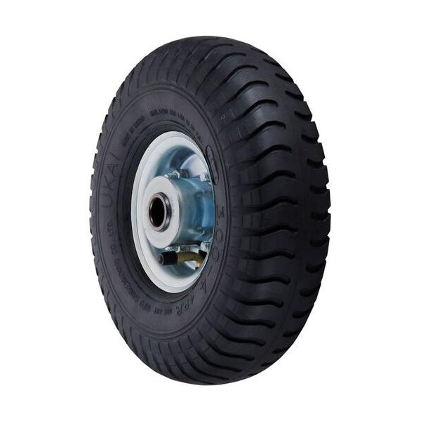 ■特徴 クッション性が抜群な空気入りタイヤです。 ■用途 クッション性が必要とされる場所に使用される台車の車輪に。 ■仕様 鋼板製ベアリング入り ■材質 ホイル:鋼板 車輪:海外メーカー製タイヤ    【重量】 1820G 【原産国】 日本...