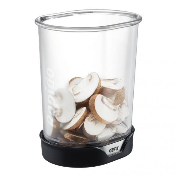 ■特徴 ●日本製のブレード刃で、簡単にすばやく4mmの厚さに食材をカットできます。  ■仕様 ●幅×奥行×高さ（mm）：103×77×125 ●材質：AS樹脂、ポリカーボネイト、ABS樹脂、ステンレススチール ●カタログコード：8-0631...