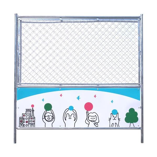 (特長) ●2種類のリバーシブルの絵柄を使う事で様々な現場状況に合わせる事が可能なメッキフェンスです。 ●通行者の安全を確保すると共に資材の飛散防止や侵入防止等、様々なシーンにご利用頂けます。 (用途) ●工事現場、作業所、イベントなどの区...